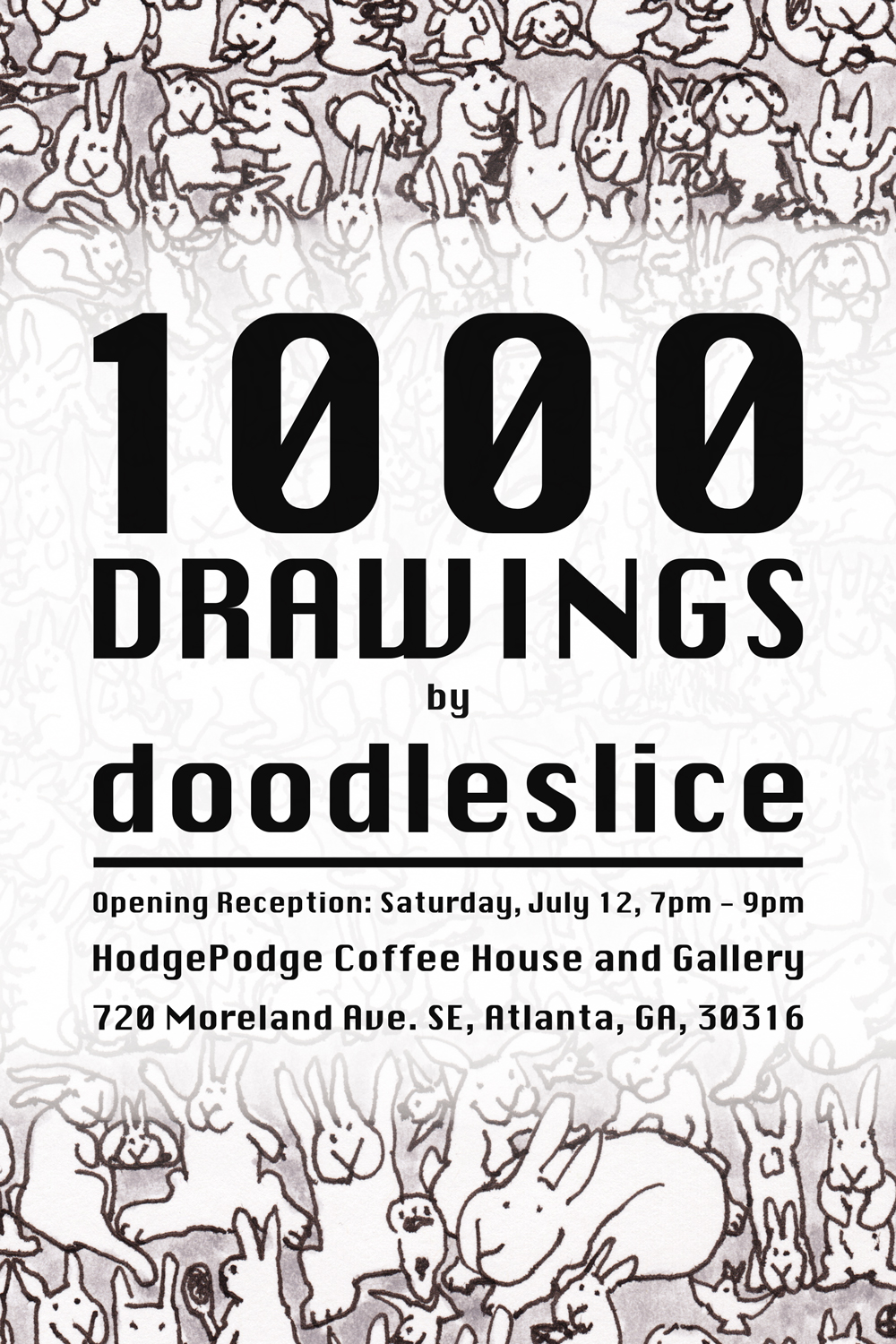 Art Show – 1000 Drawings by Doodleslice at HodgePodge